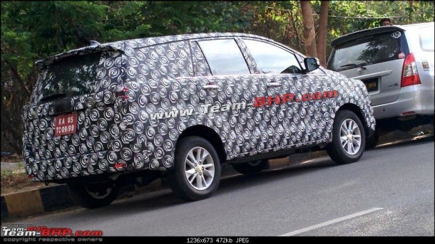 2016 Toyota Innova design perception drawing outlines on the camouflage!