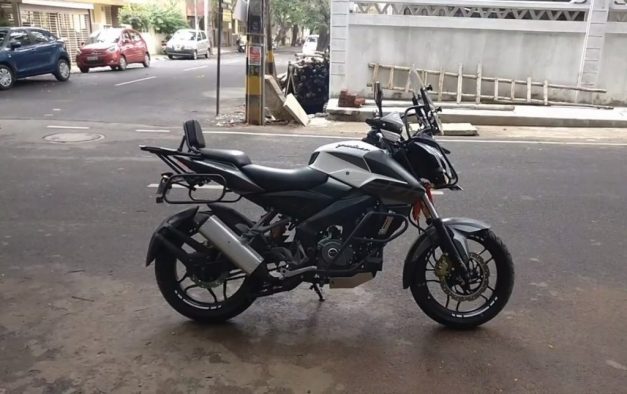 Bajaj Pulsar NS200 given the adventure look, made into a marbel